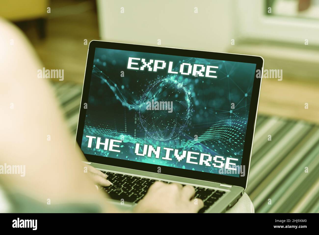 Writing displaying text Explore The Universe. Internet Concept Space ...