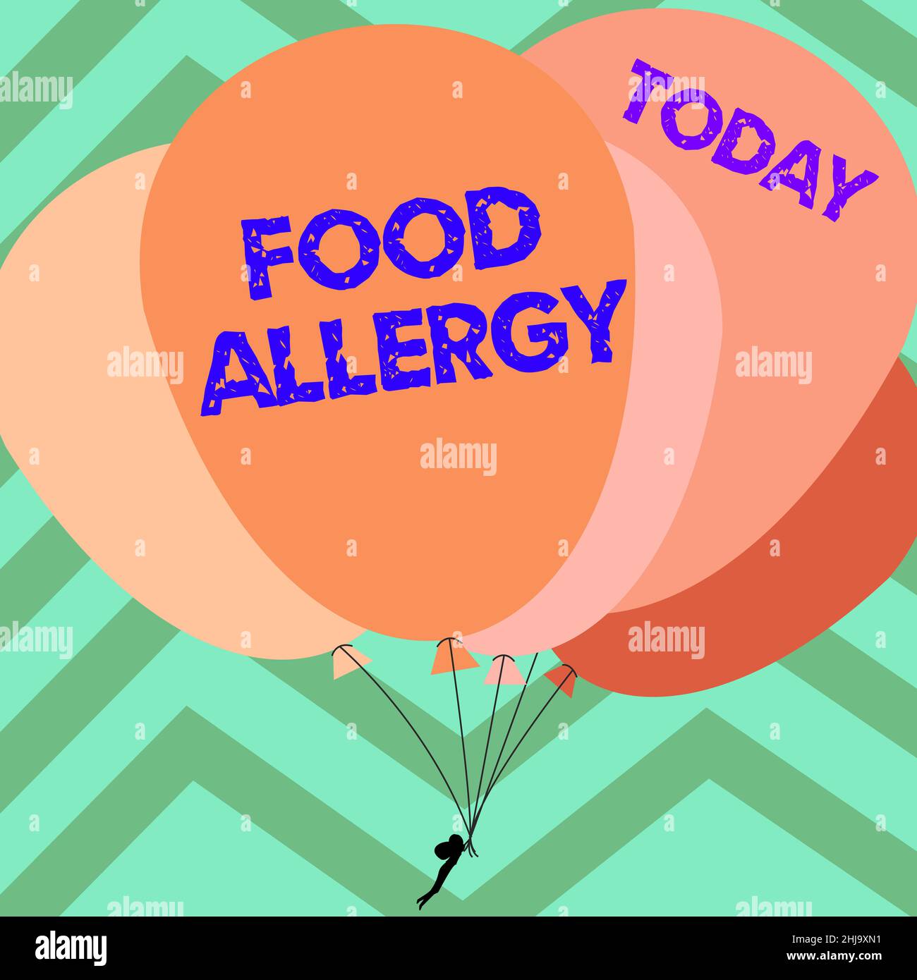 Text sign showing Food Allergy. Word for abnormal immune system ...