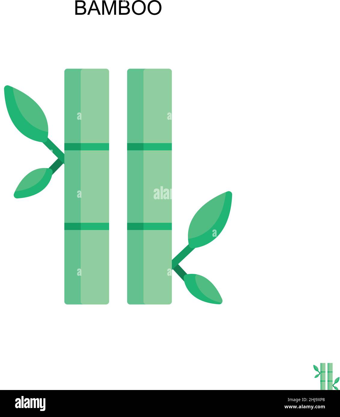 Bamboo Simple vector icon. Illustration symbol design template for web ...