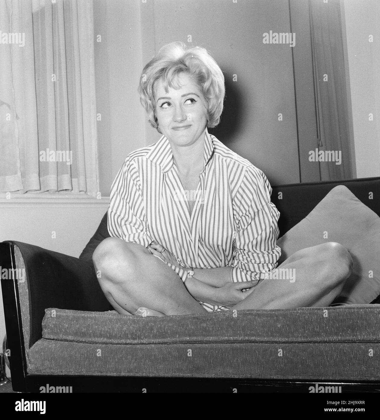 Liz Fraser, English actress, pictured at home of Donald Zec Daily ...
