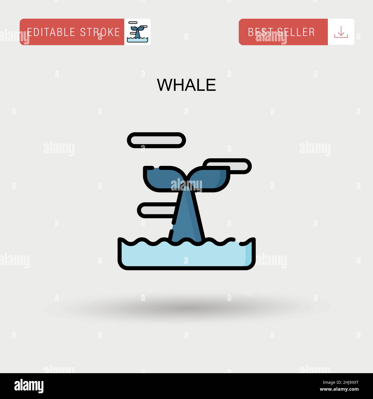Whale Simple vector icon Stock Vector Image & Art - Alamy