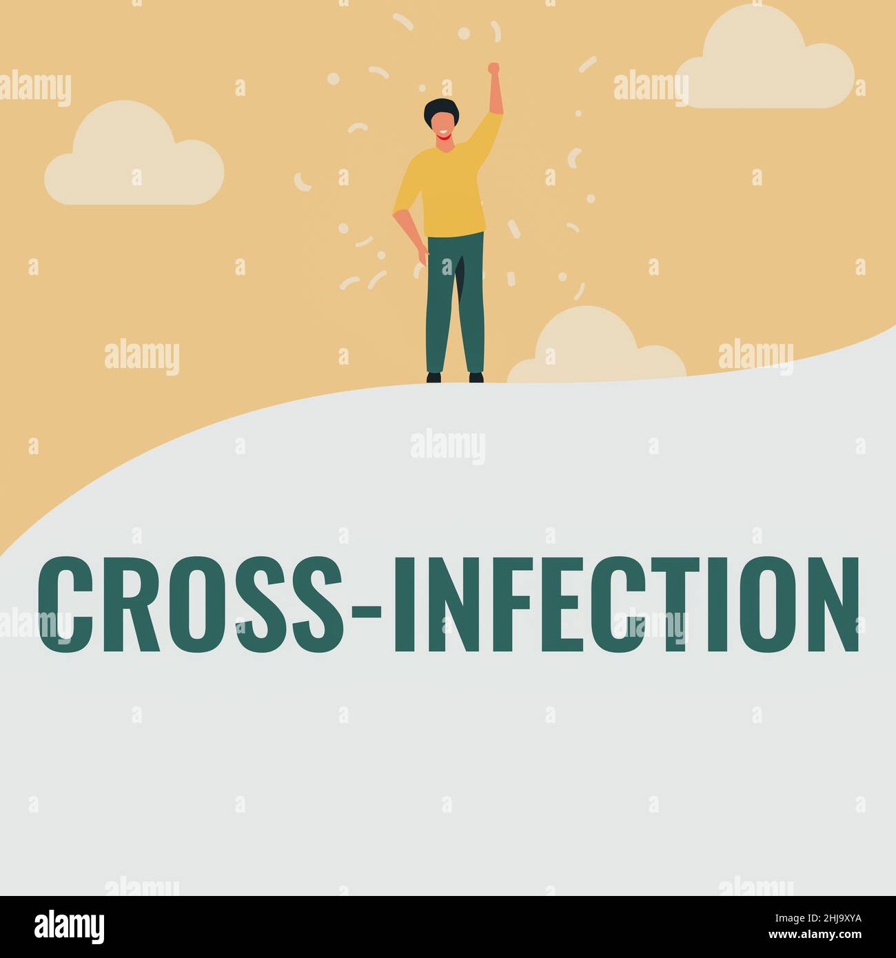 Sign displaying Cross Infection. Word Written on diseasecausing ...