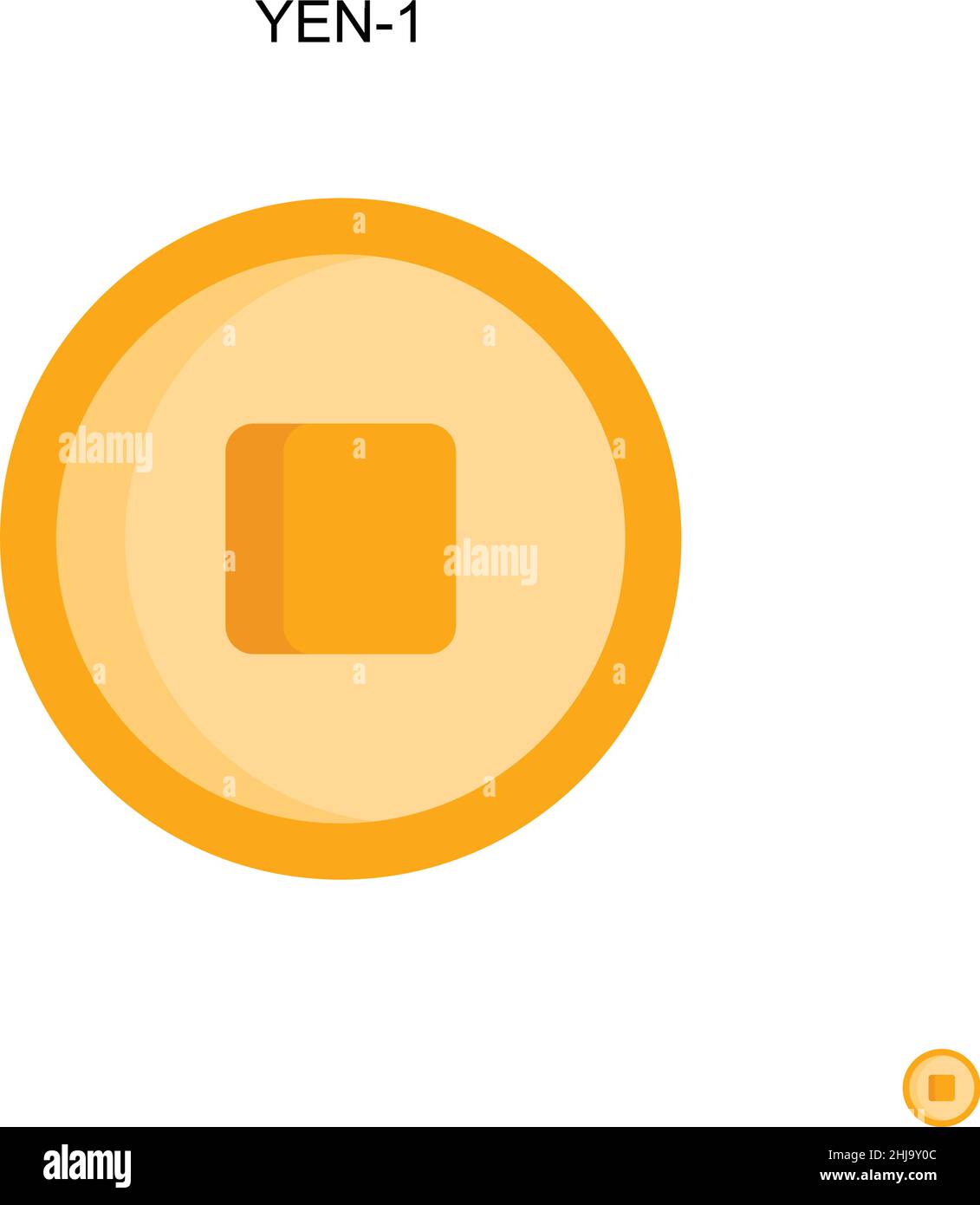 Japanese 1 yen coin Stock Vector Images - Alamy