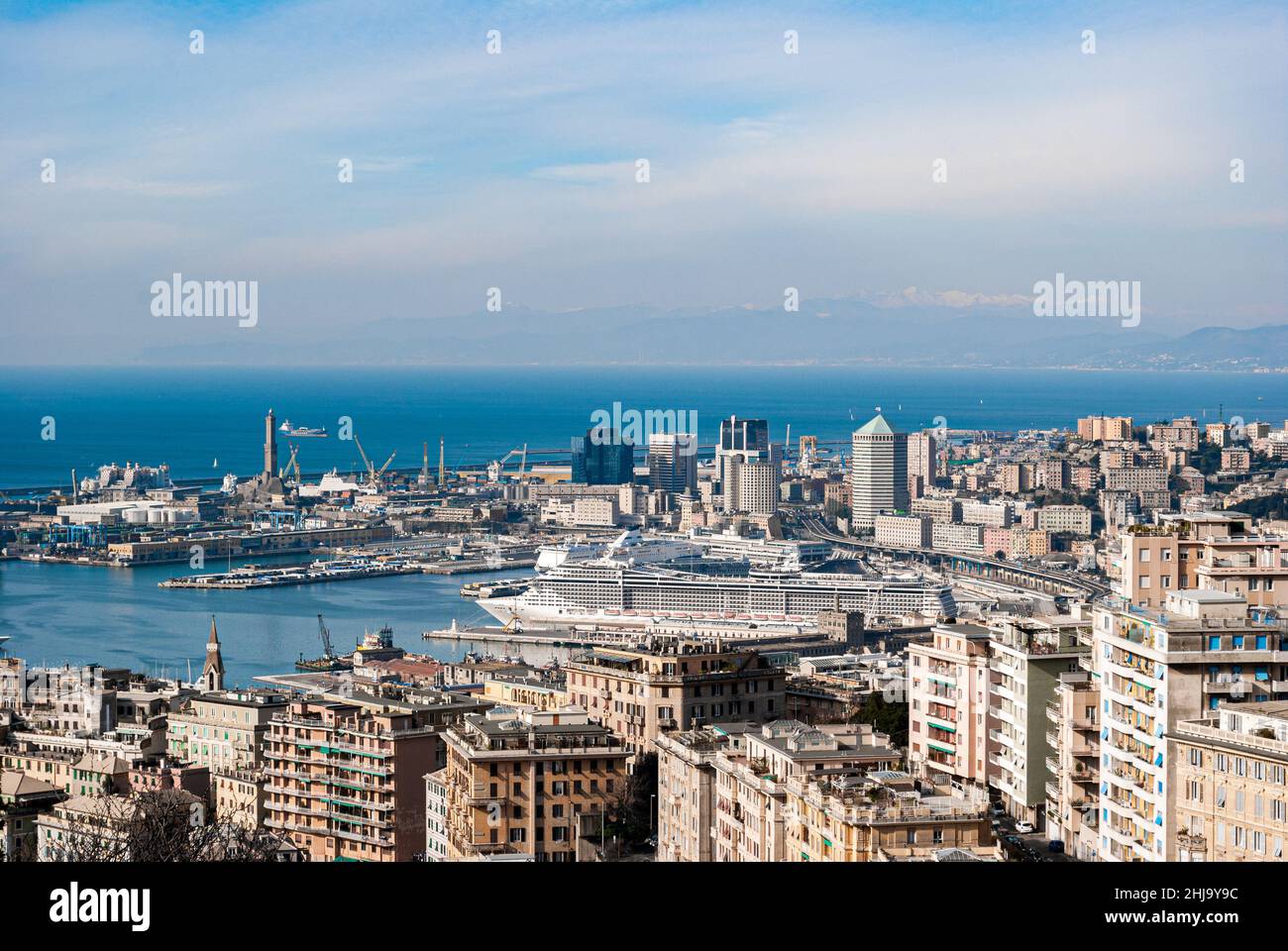 Genoa harbor lighthouse hi-res stock photography and images - Alamy