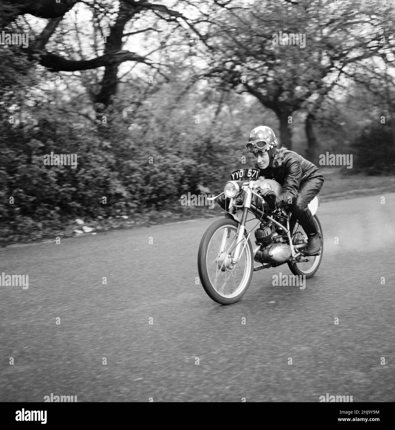 Beryl Swain, housewife and motorcycle road racer from London, she will ...