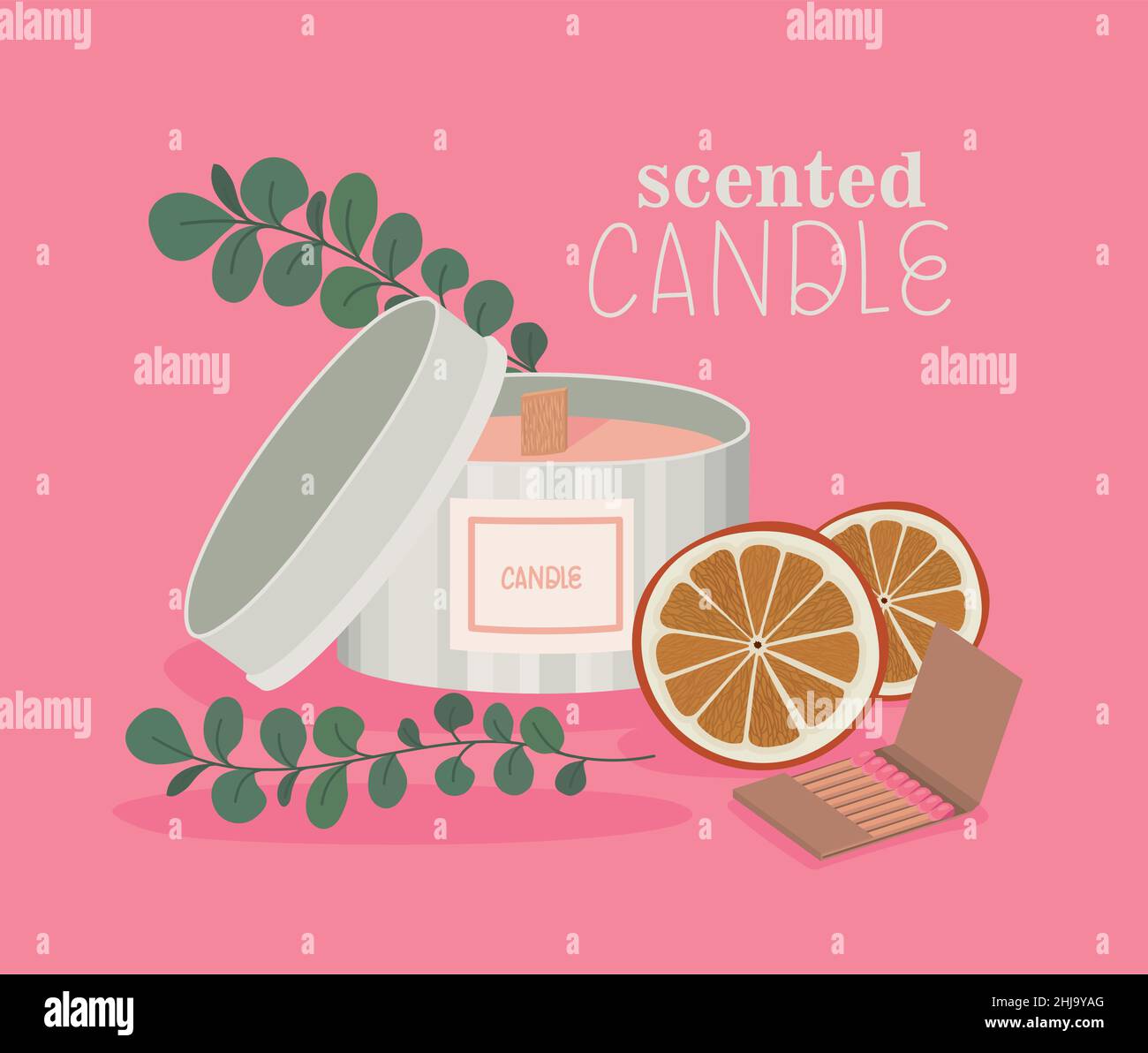 scented candle poster Stock Vector Image & Art - Alamy