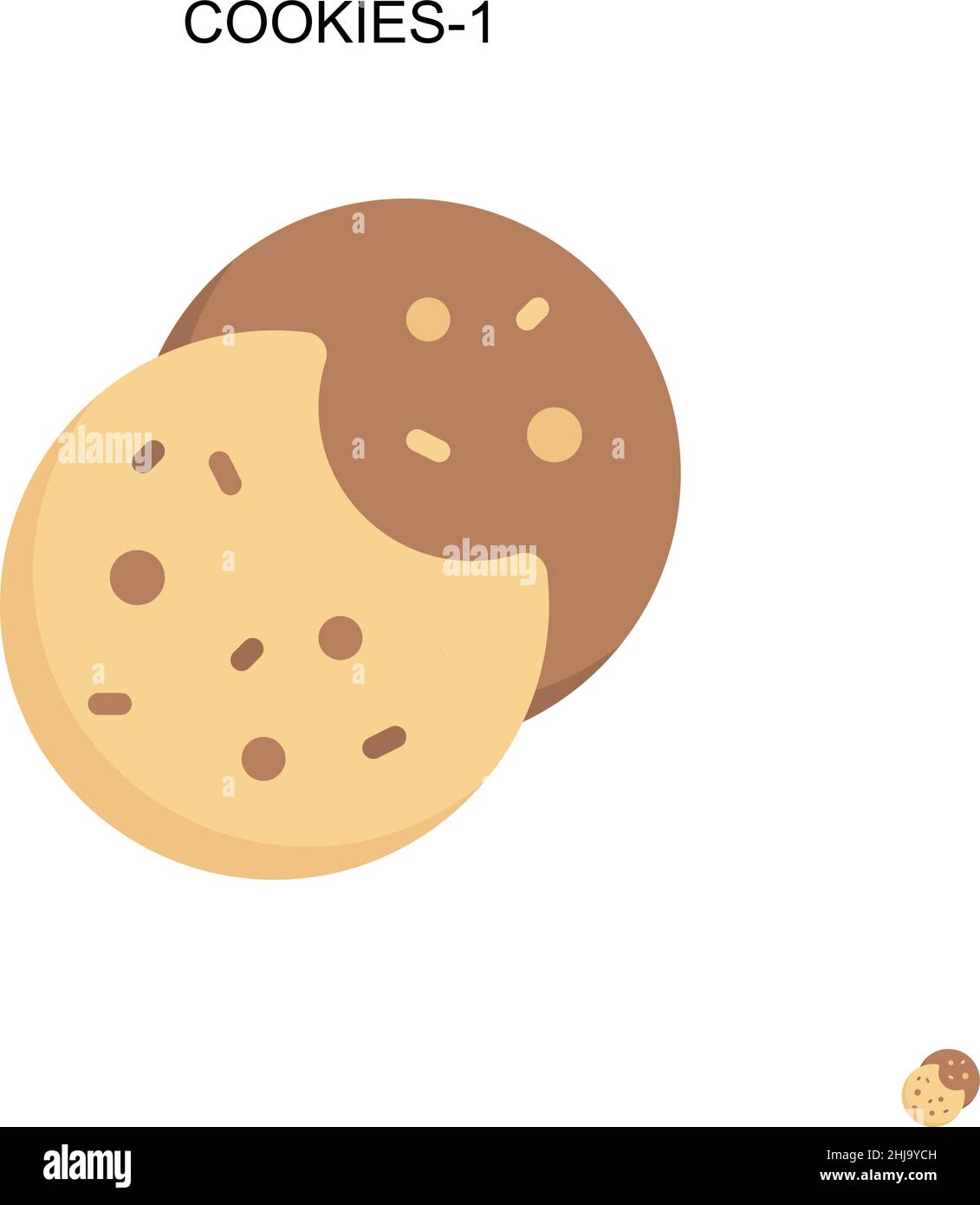 Cookies-1 Simple vector icon. Illustration symbol design template for ...