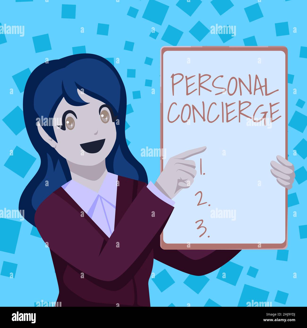 Conceptual caption Personal Concierge. Business showcase someone who ...