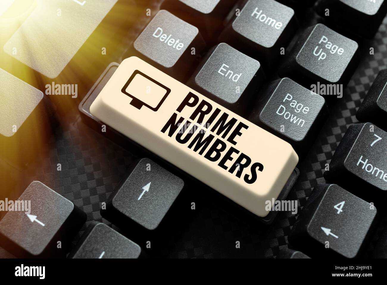 Text caption presenting Prime Numbers. Business concept a positive ...