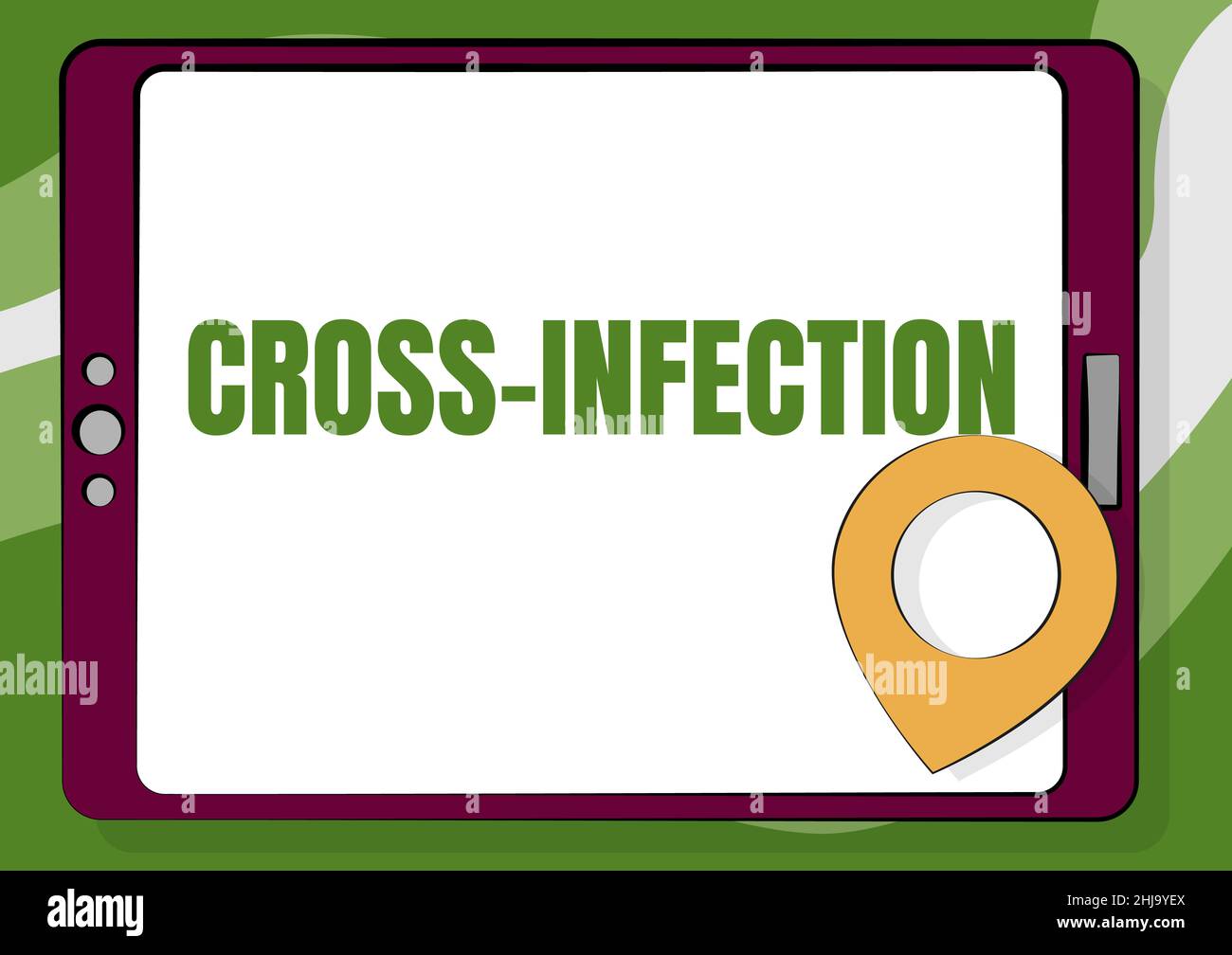 Sign displaying Cross Infection. Word for diseasecausing microorganism ...