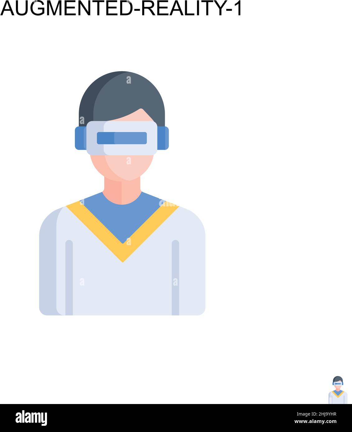 Augmented-reality-1 Simple vector icon. Illustration symbol design ...