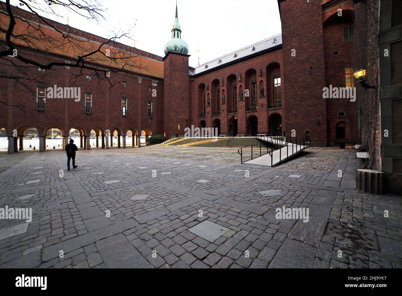 Stockholm stadshus city hall courtyard wide view, Stockholm, Sweden ...