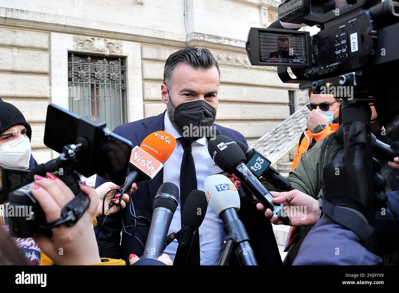 Alessandro Zan member of the Italian Chamber of Deputies, outside the ...