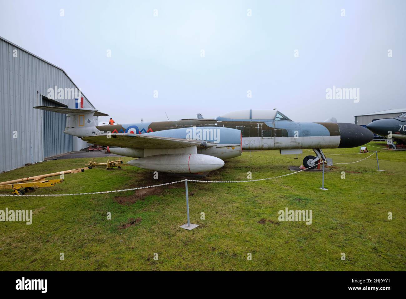 British cold war era jet aircraft on display Stock Photo - Alamy