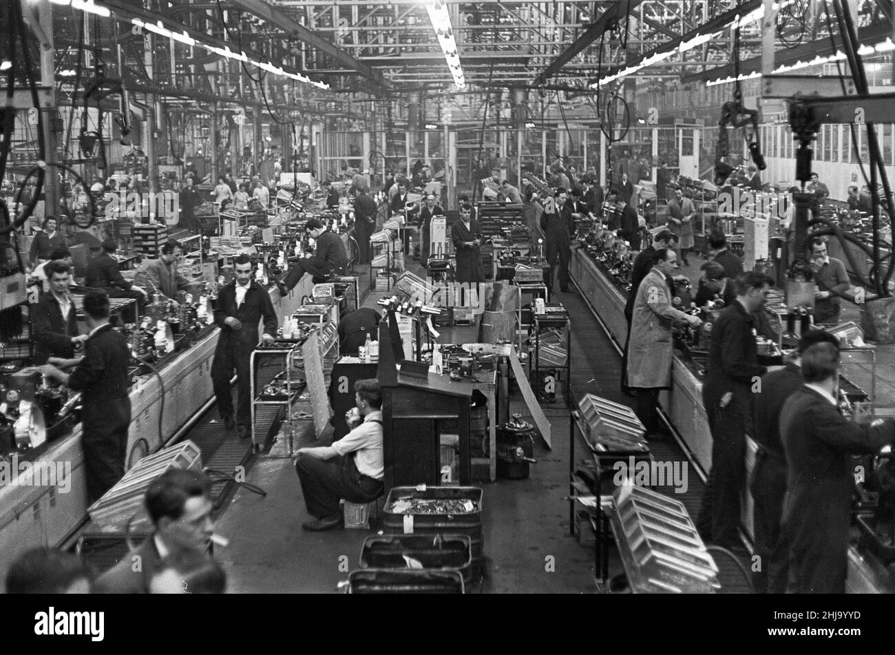 The transverse engine assembly line for the Mini. The Austin Mini ...