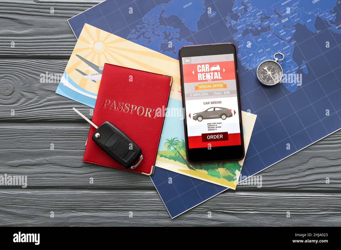 Map key compass hi-res stock photography and images - Alamy
