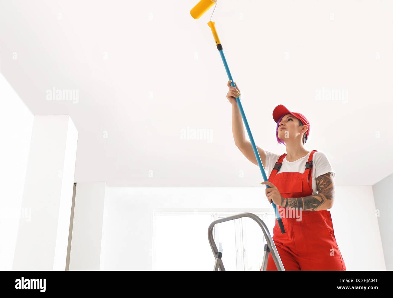 Beautiful painter in uniform hi-res stock photography and images - Alamy