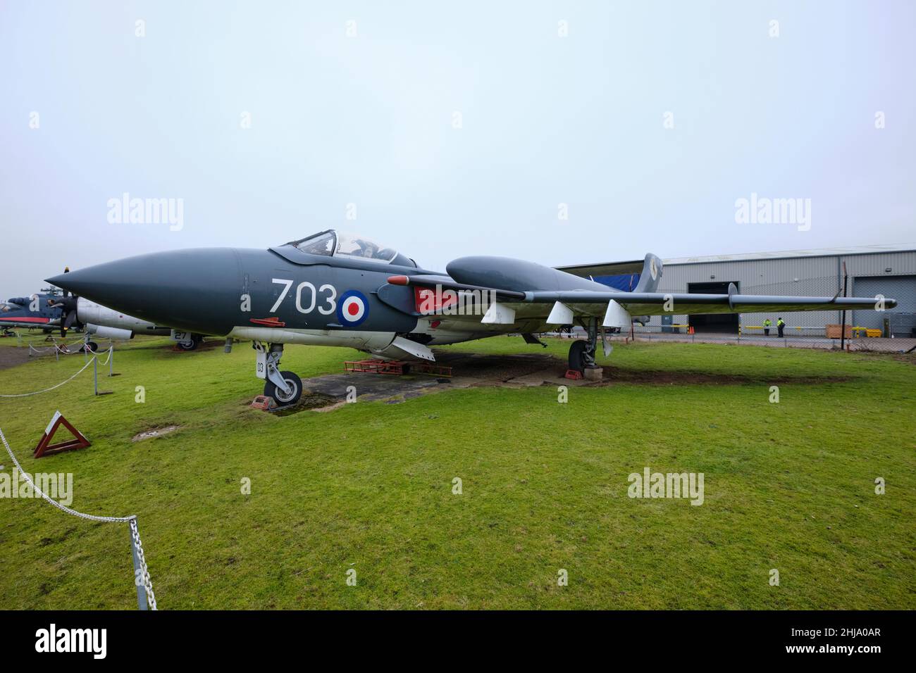 British cold war era jet aircraft on display Stock Photo - Alamy