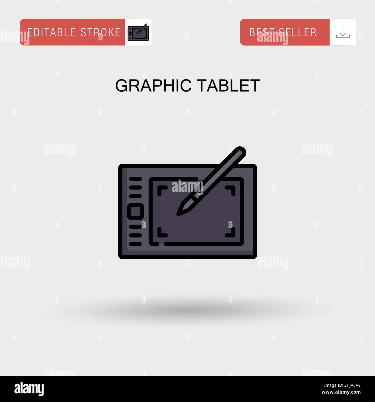 Graphic tablet Simple vector icon Stock Vector Image & Art - Alamy