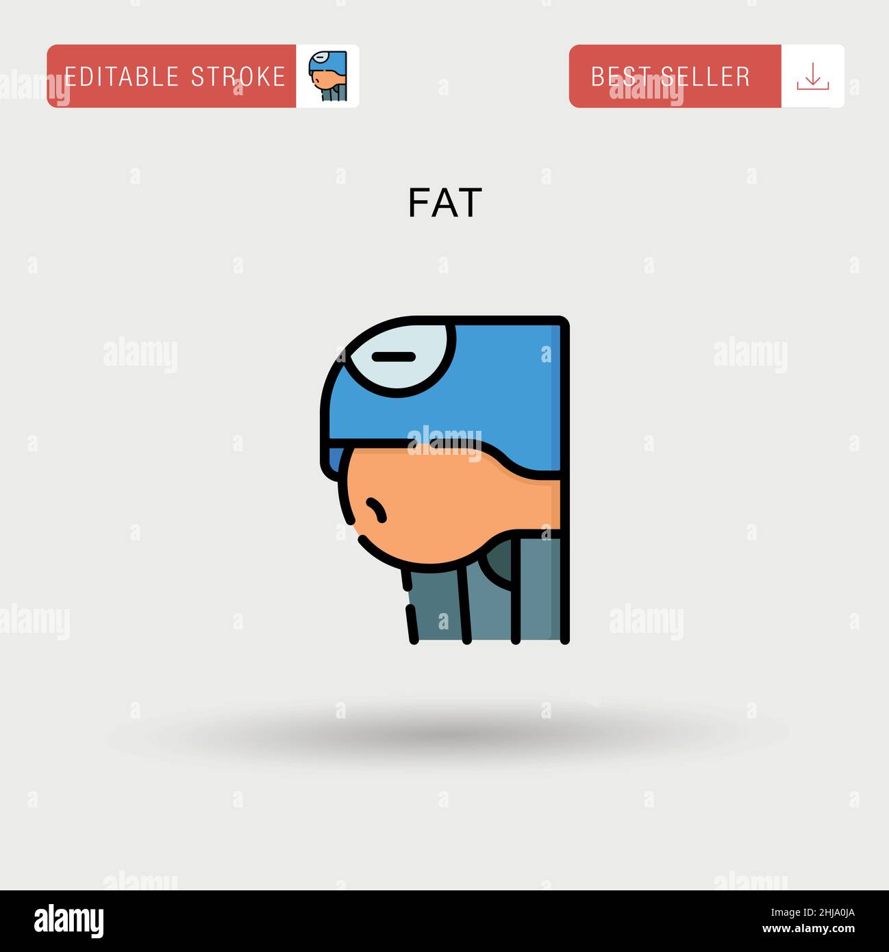 Fat Simple vector icon Stock Vector Image & Art - Alamy