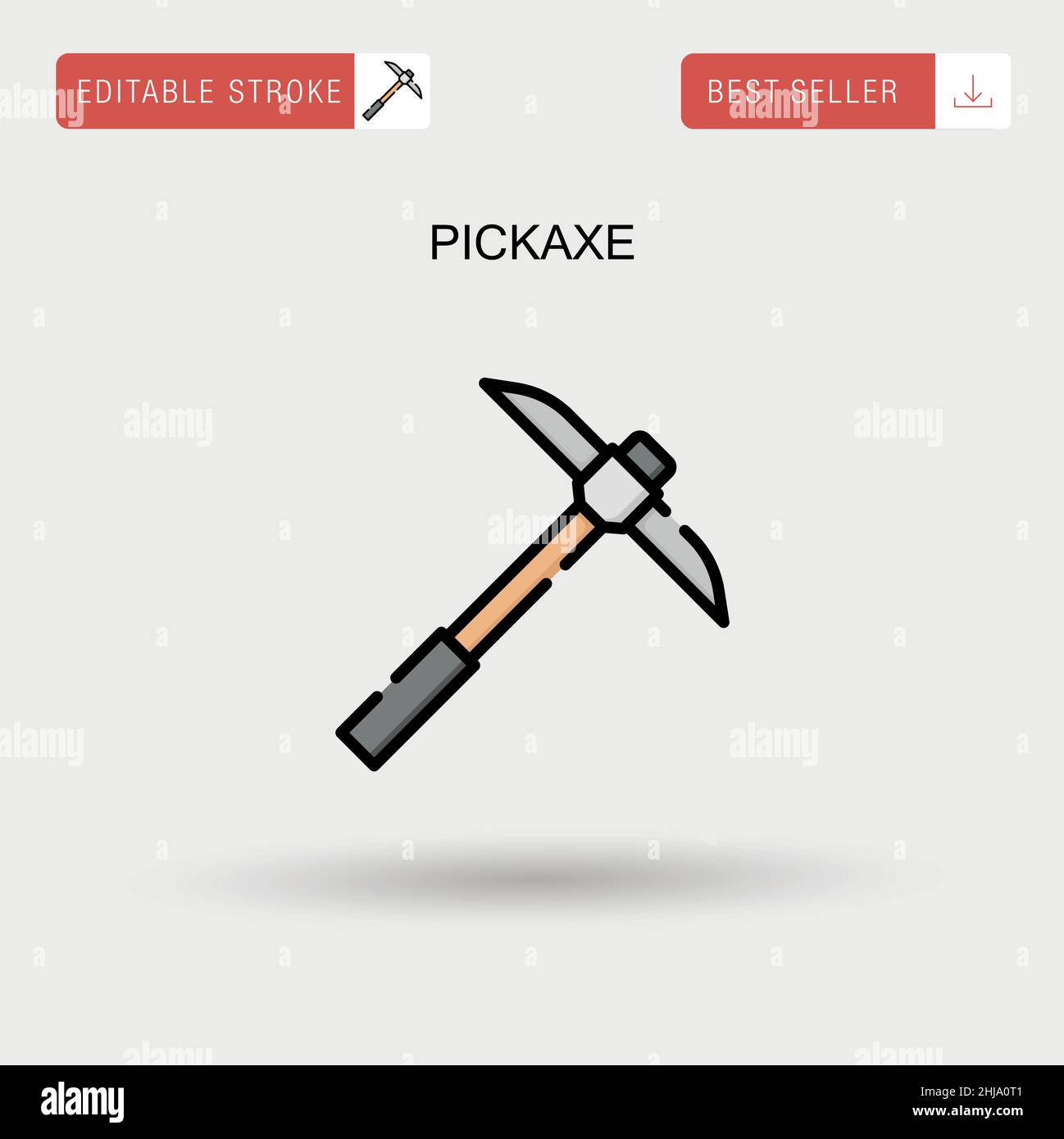 Pickaxe Simple vector icon Stock Vector Image & Art - Alamy