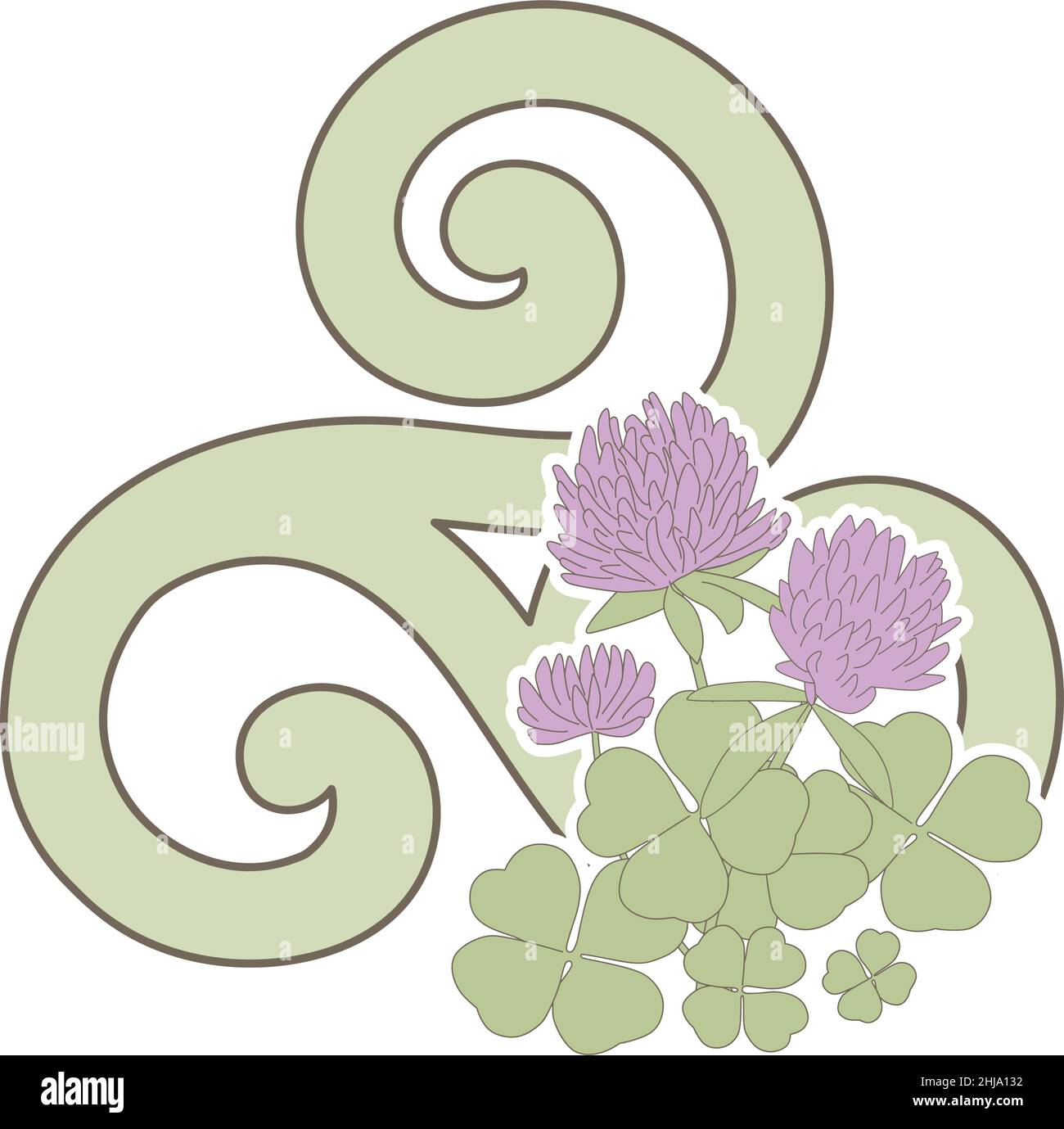 Branch of shamrock Stock Vector Images - Alamy