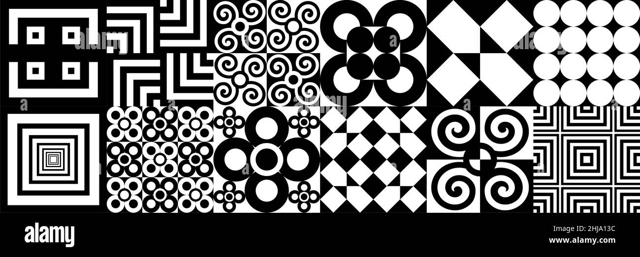 Simple Geometric Abstract Vector Pattern With Simple Shapes And Monochrome Colors Geometric