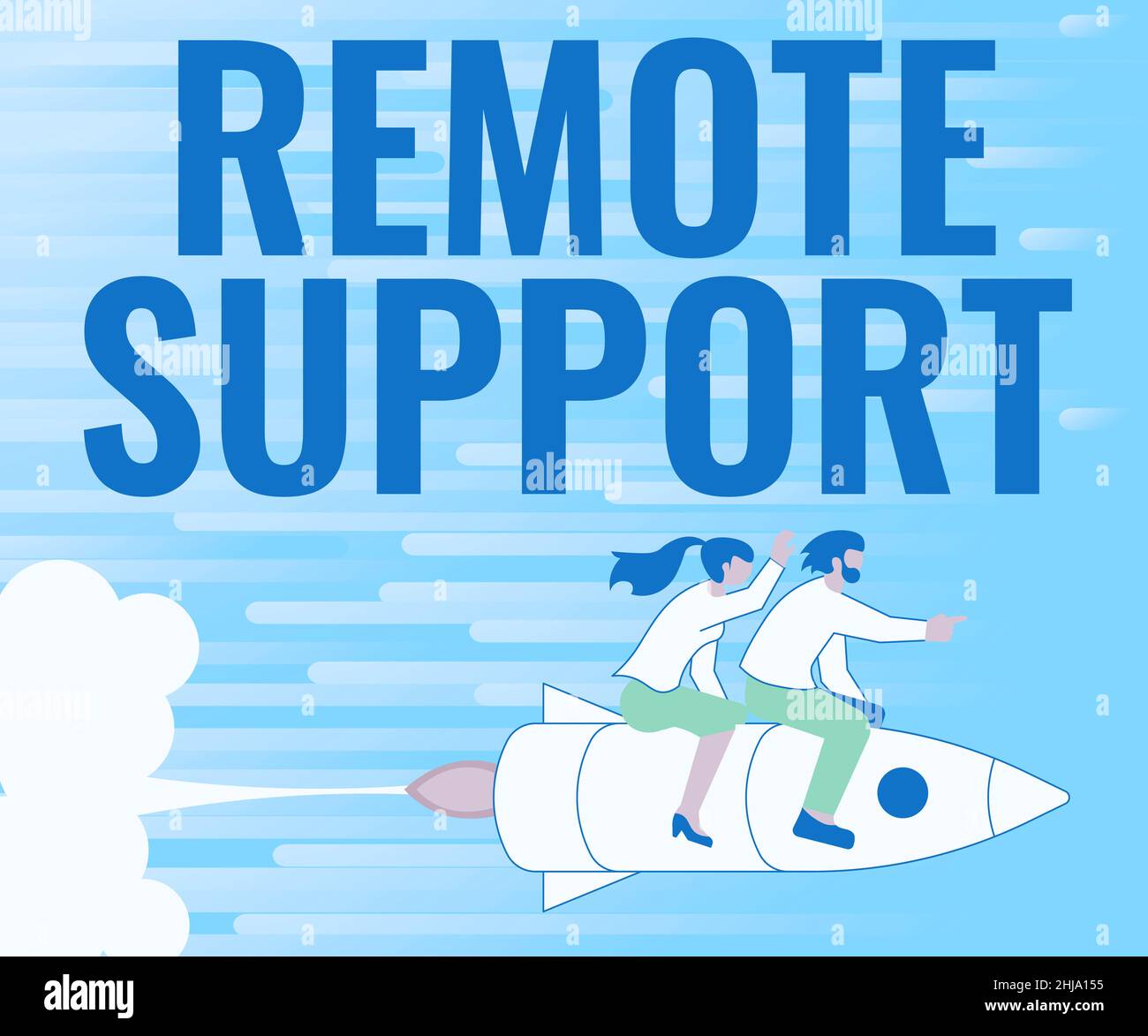 Conceptual display Remote Support. Business showcase type of secure ...