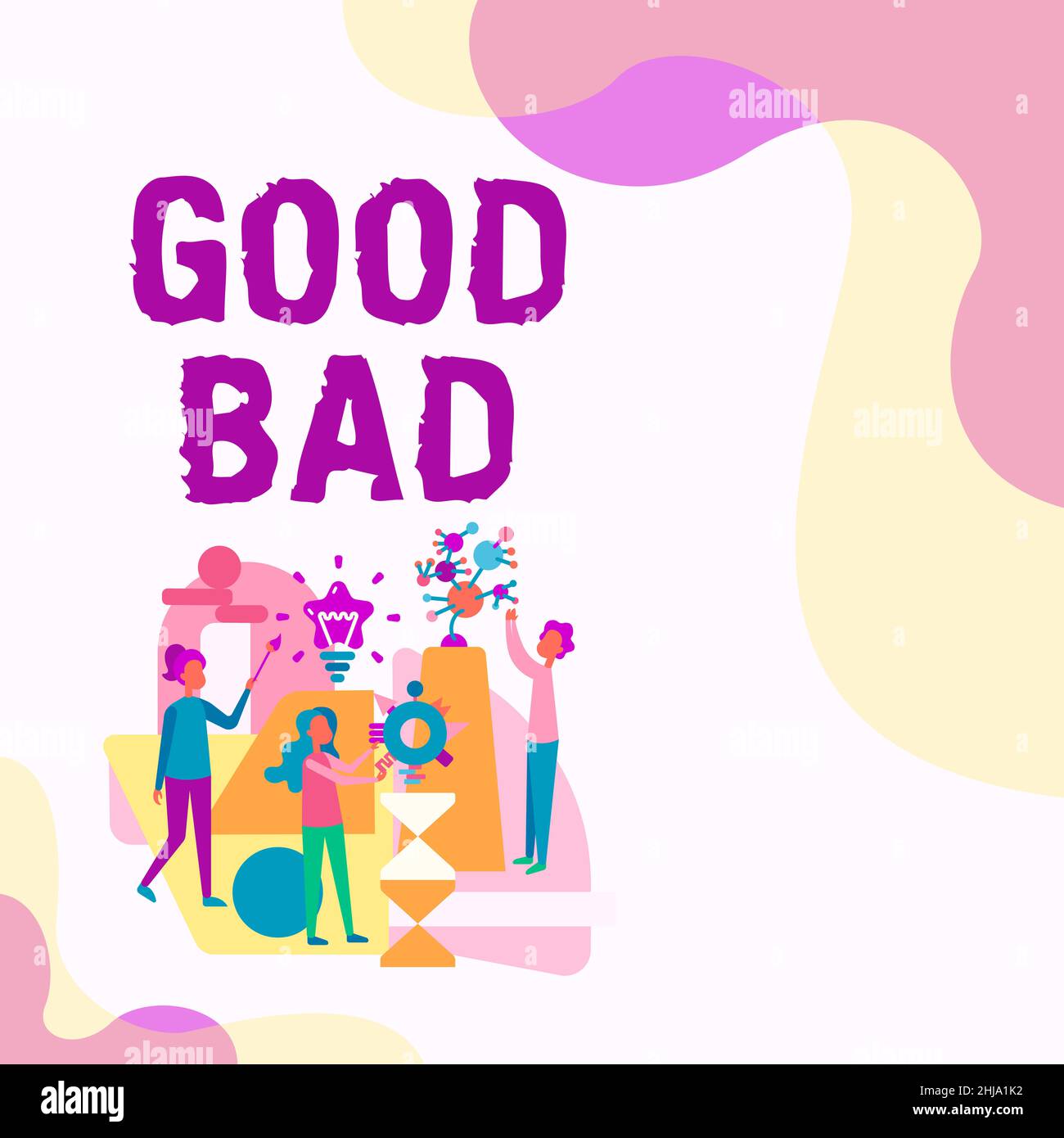 Sign displaying Good Bad. Business concept to seem to be going to have ...