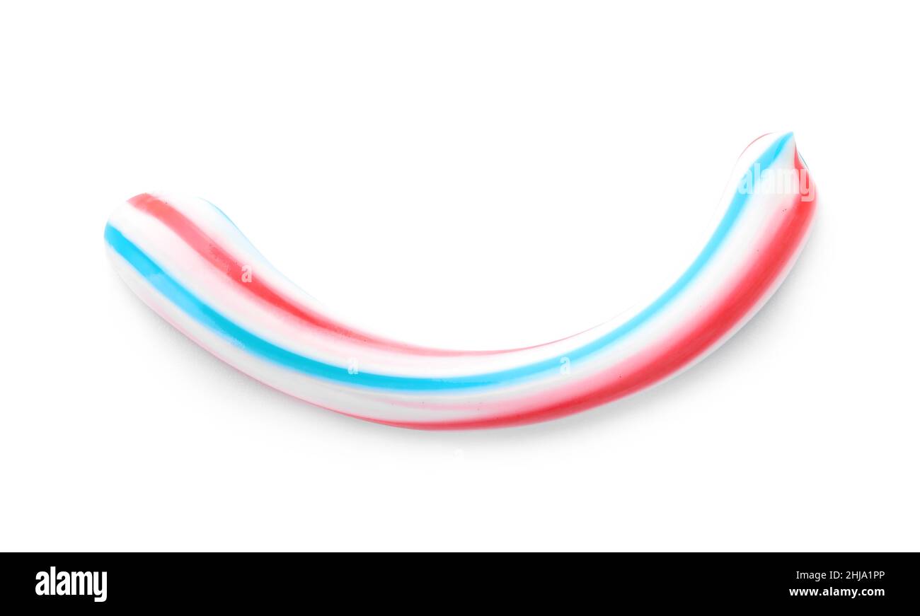 Sample of toothpaste on white background Stock Photo - Alamy