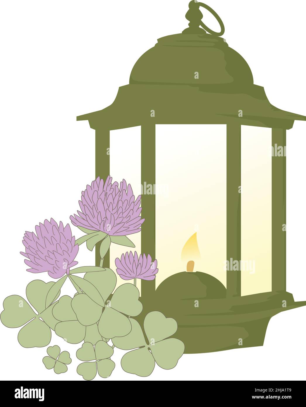Blooming shamrock Stock Vector Images - Alamy