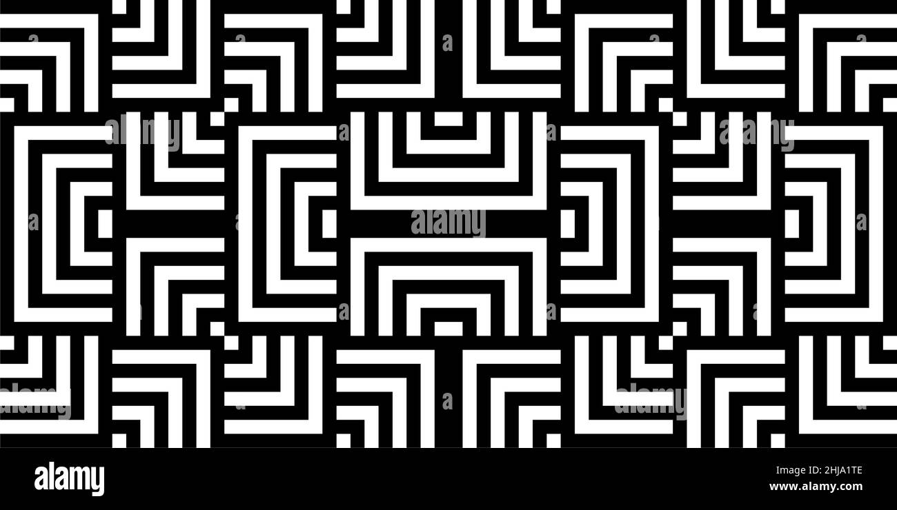 Simple Geometric Abstract Vector Pattern With Simple Shapes And Monochrome Colors Geometric