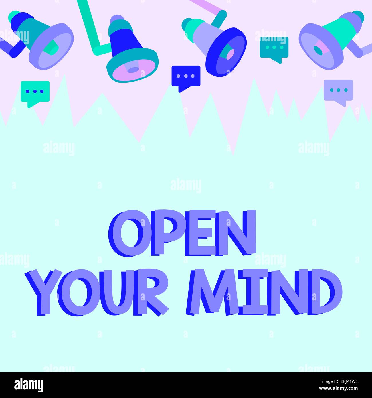 Hand writing sign Open Your Mind. Internet Concept to be able to ...