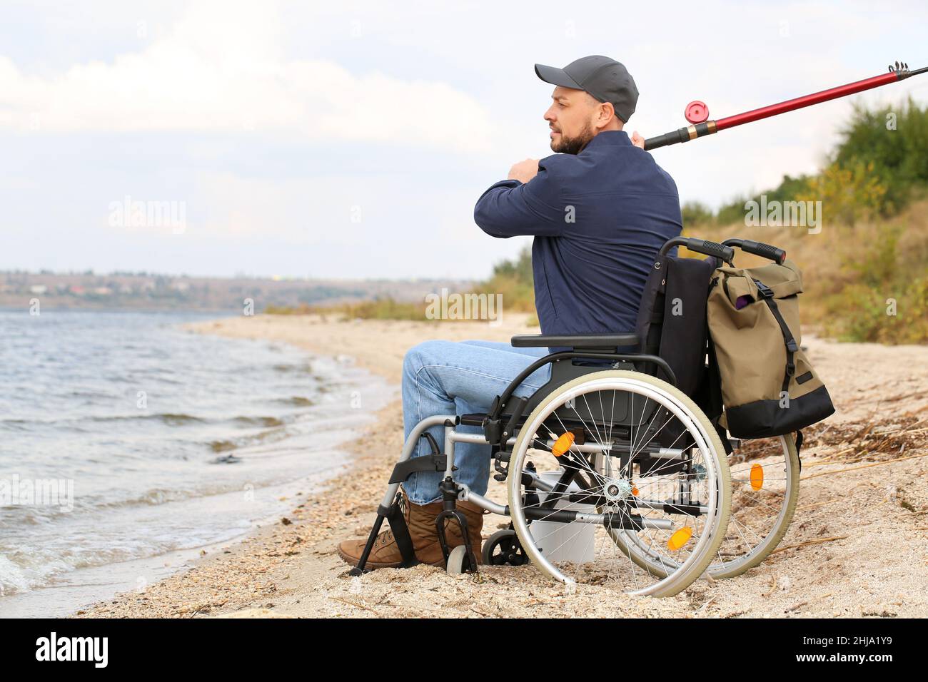 Person disability fishing hi-res stock photography and images - Alamy