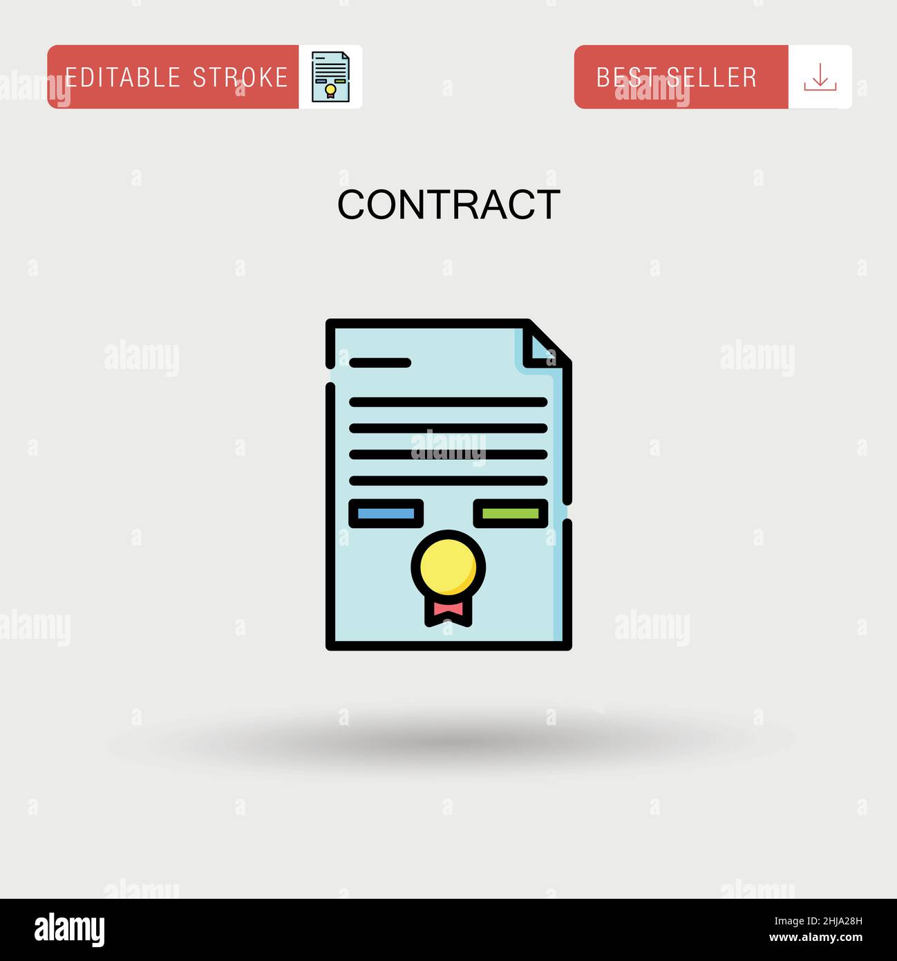 Contract Simple vector icon Stock Vector Image & Art - Alamy