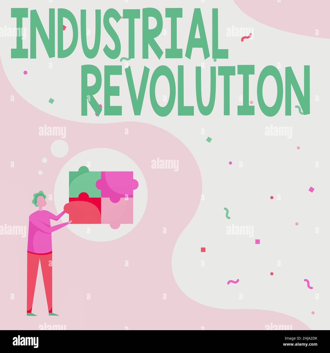Conceptual display Industrial Revolution. Word for changes in ...