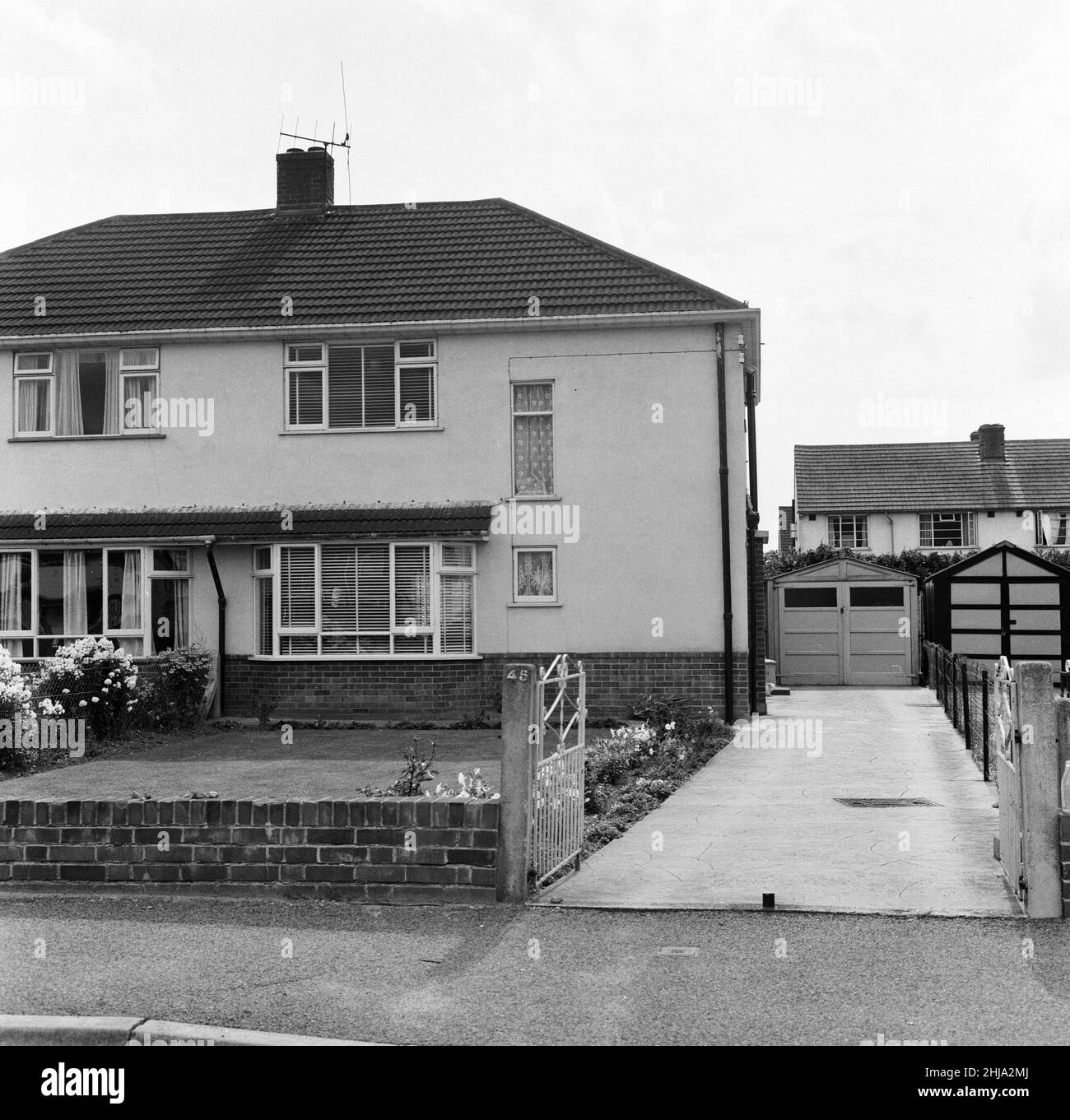 Garage at home of Mrs Ethel Clark, Tweedale Road, Bournemouth, where a ...
