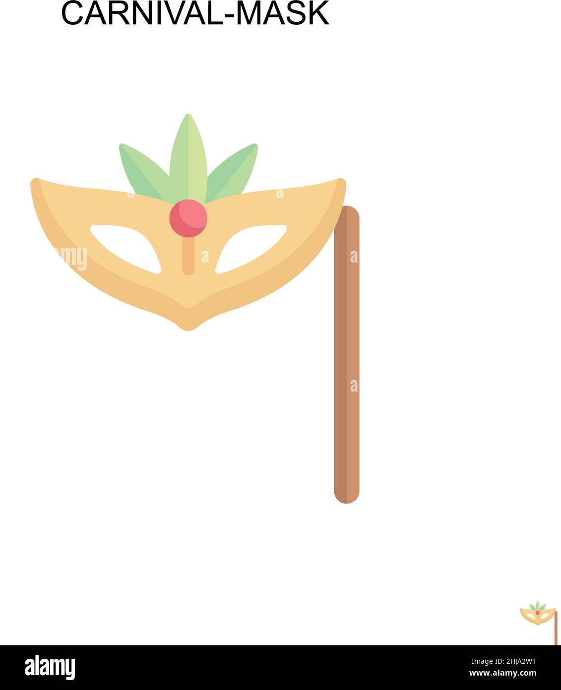 Carnival-mask Simple vector icon. Illustration symbol design template ...