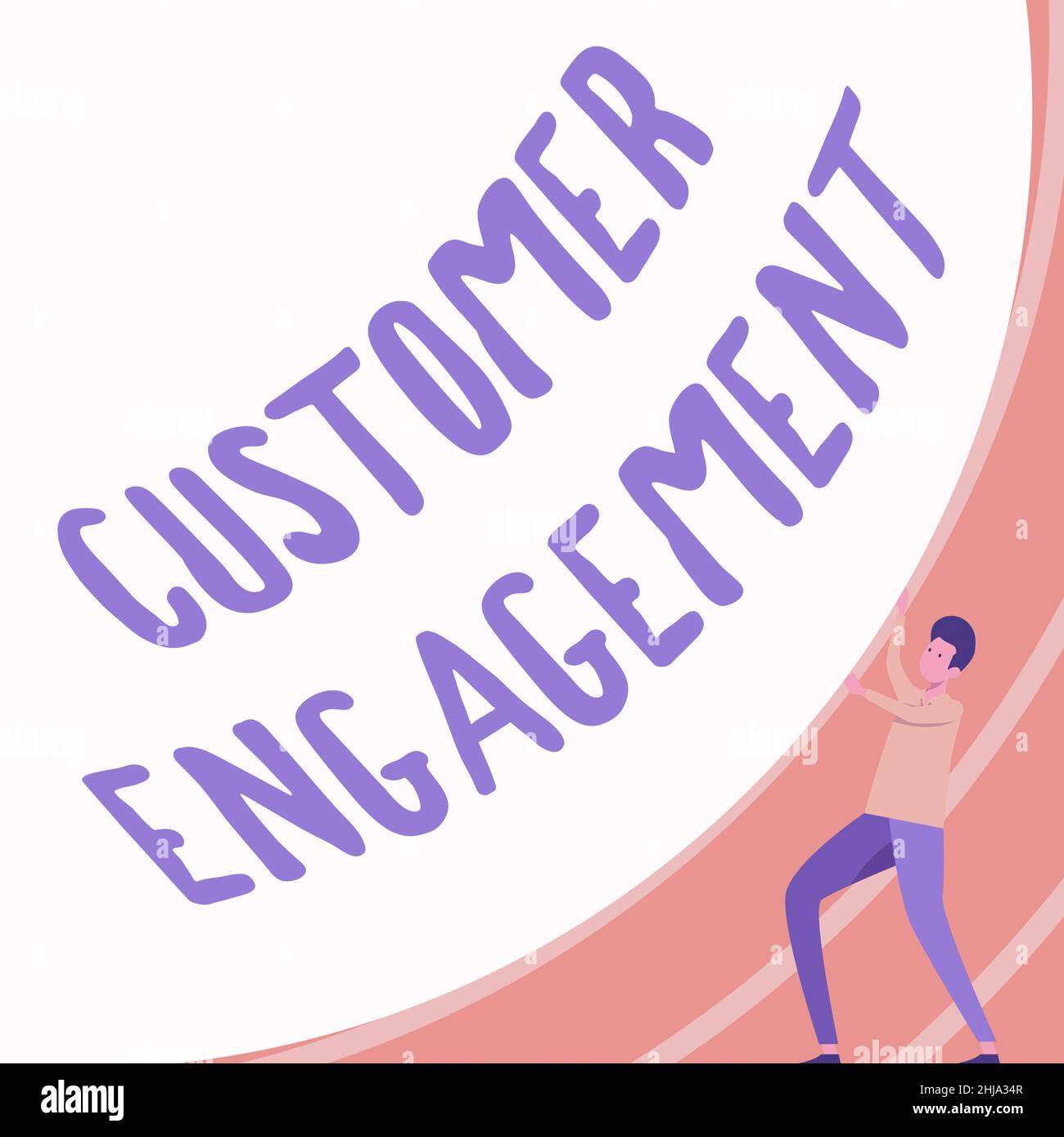 Sign displaying Customer Engagement. Business idea communication ...