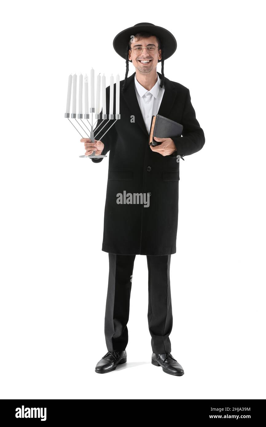 Happy hanukkah background menorah Cut Out Stock Images & Pictures - Alamy