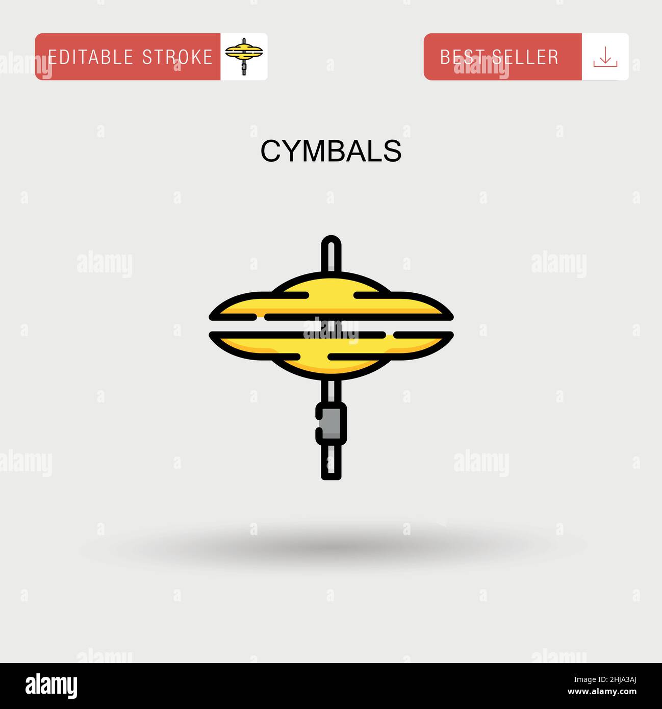 Cymbals Simple vector icon Stock Vector Image & Art - Alamy
