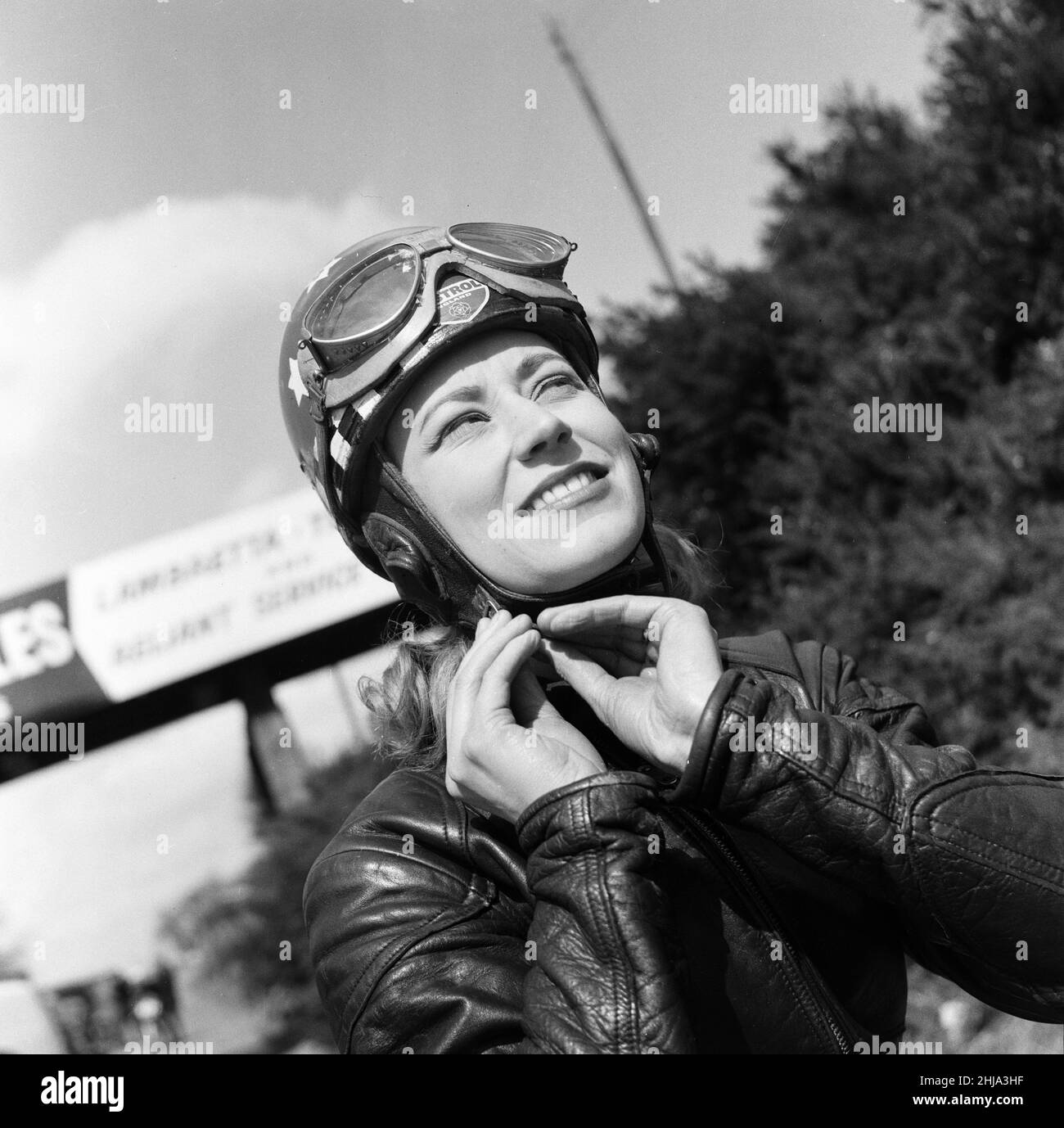 Beryl Swain, motorcycle road racer from London, she will be competing ...