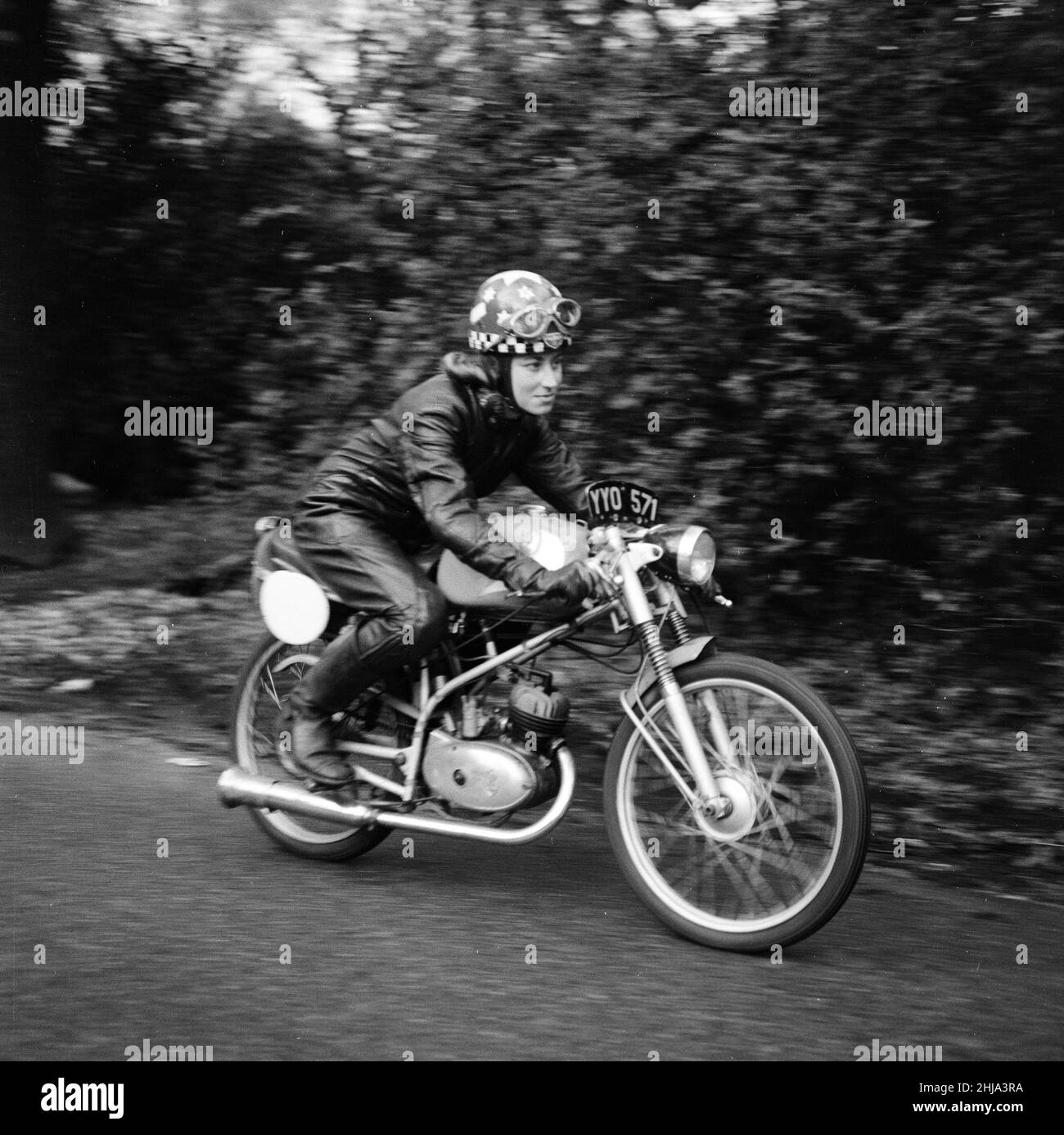 Beryl Swain, housewife and motorcycle road racer from London, she will ...