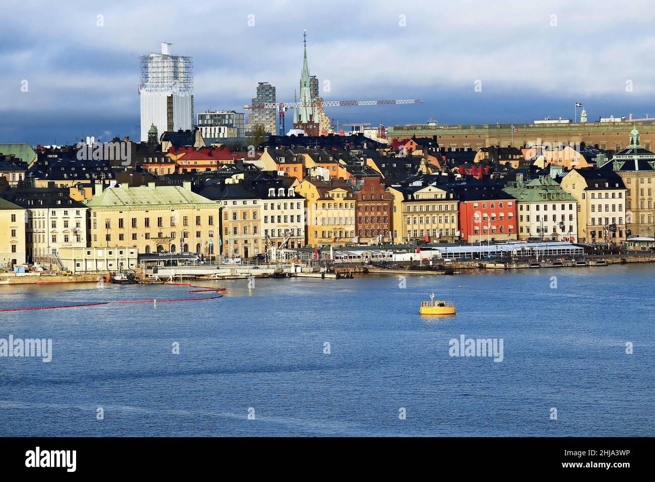Stockholm Gamla Stan old town waterfront at sunrise, Stockholm, Sweden ...