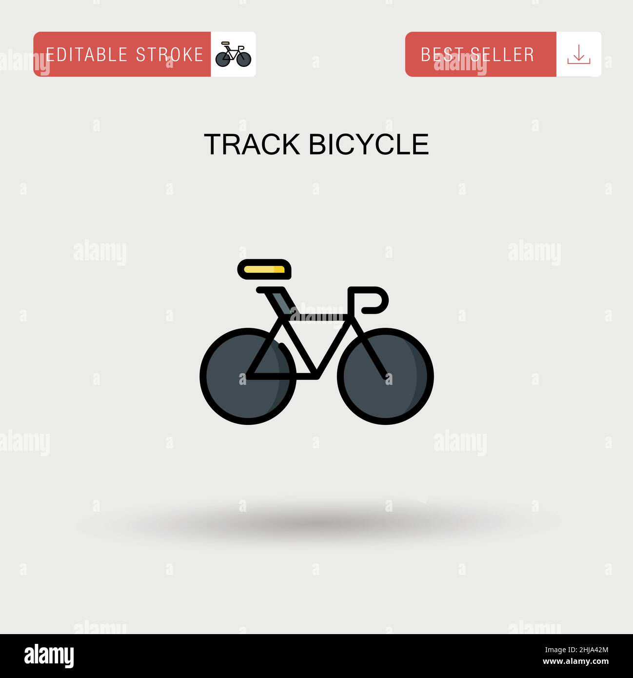 Track bicycle Simple vector icon Stock Vector Image & Art - Alamy