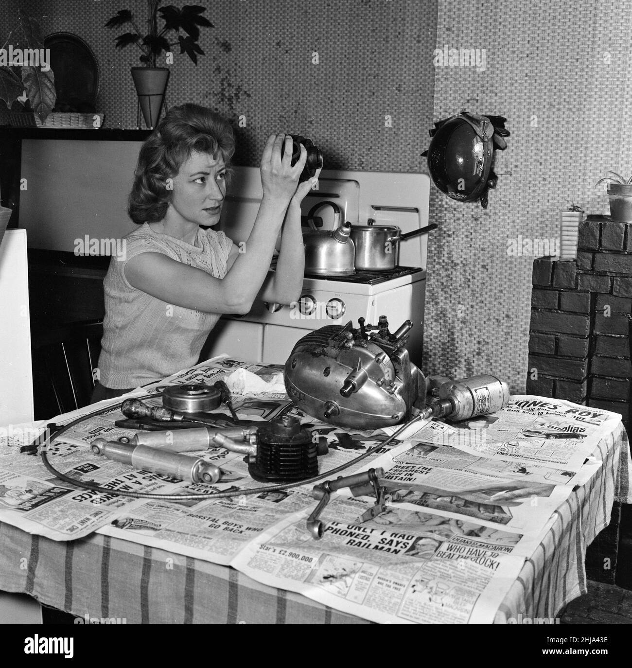 Beryl Swain, housewife and motorcycle road racer from Walthamstow ...