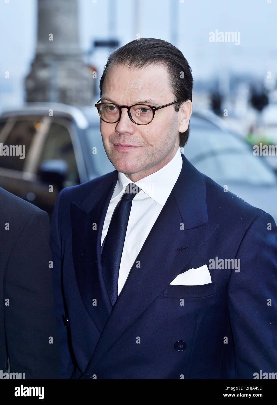 Prince Daniel arrives to the presentation of scholarships from the ...