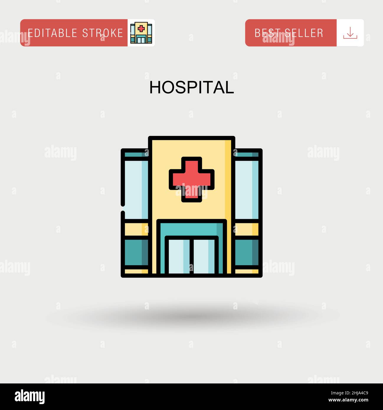 Hospital Simple vector icon Stock Vector Image & Art - Alamy