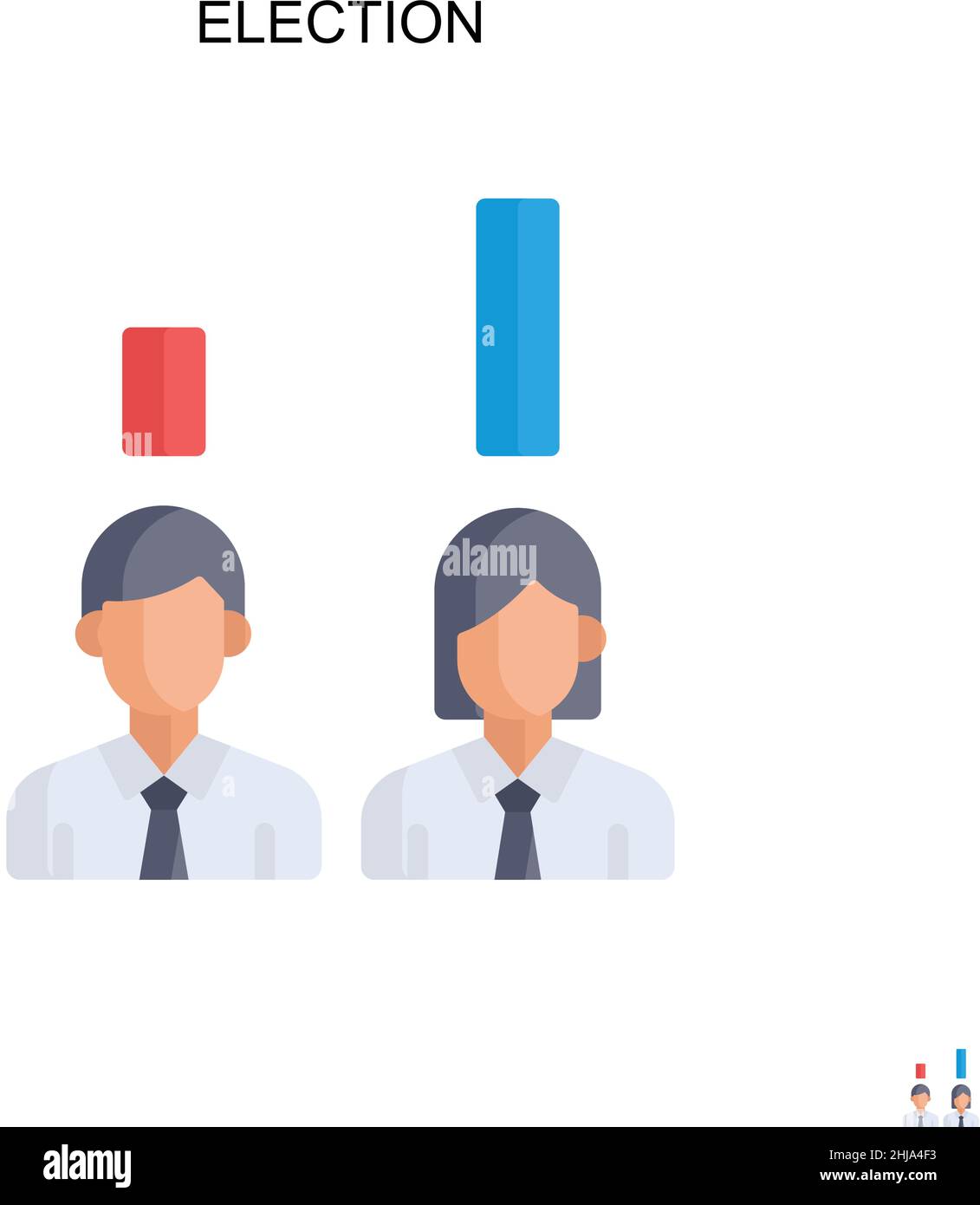 Election Simple vector icon. Illustration symbol design template for ...