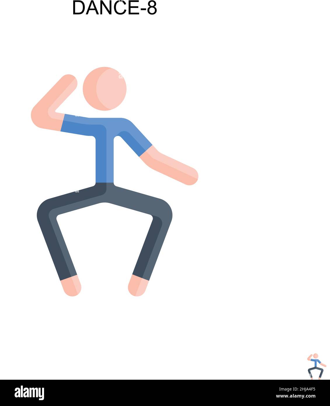 Dance-8 Simple vector icon. Illustration symbol design template for web ...